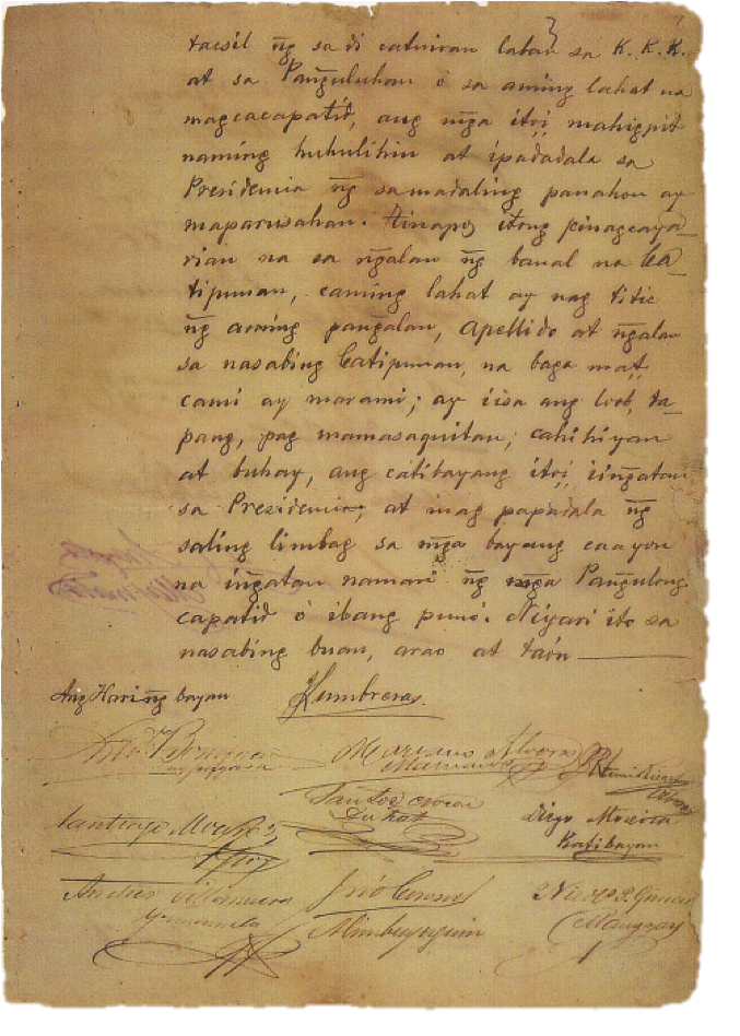 Acta de Tejeros – CulturEd: Philippine Cultural Education Online